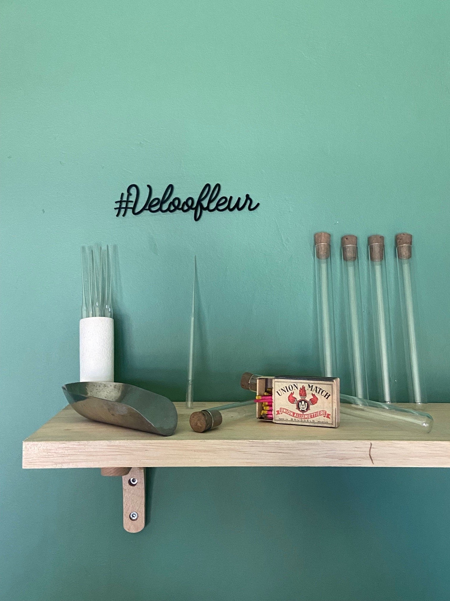 Vintage Laboratoriumglas - proefbuisjes – veloofleur